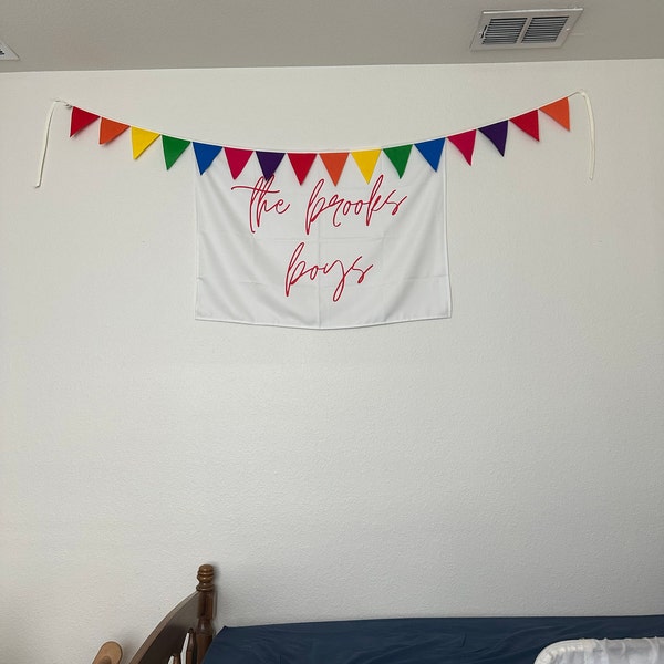 The Boys Banner, Toddler Boy Room Decor, Boy Room Decor, Boy Room Wall ...