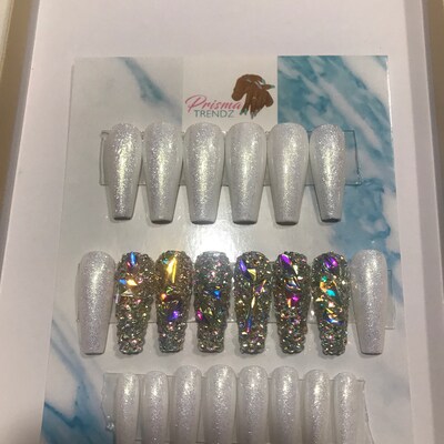 Frozen: Christmas Nails. Nail Artist. Custom Hand-painted - Etsy