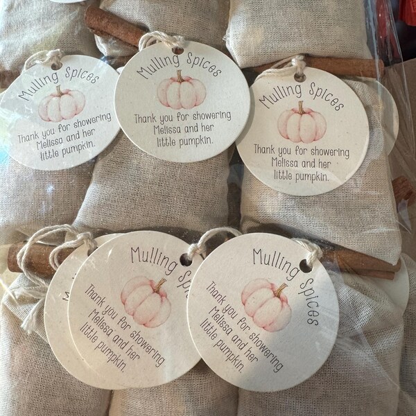 Mulling Spices Sets of 5 Personalized Favors for Fall or Winter ...