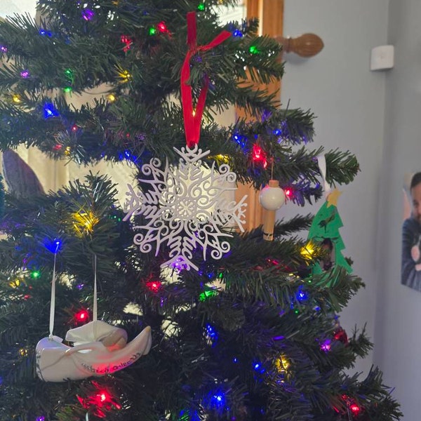 Custom Name Snowflake Ornament Personalized Christmas Ornament Name ...