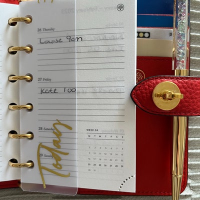 Large Text Today Page Marker, Frosted Plastic , Bookmark, Planner ...