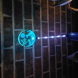 Wolf Howling at Moon Night Light Sitiing Scene 2 and 3D Carved Battery ...