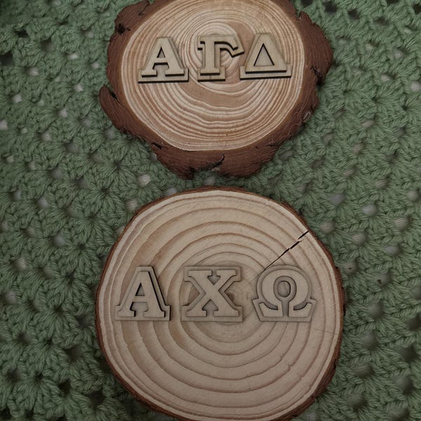 V5 - Double Stacked Block Wooden Greek Alphabet Letter Word for ...