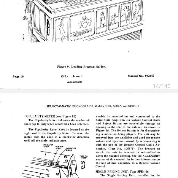 Jukebox Rowe AMI Manual High Resolution Instant Pdf. Models MM3 (music ...