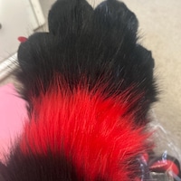 Furry Paws With Star Pattern and Colorful Style Fluffy Fursuit Partial ...