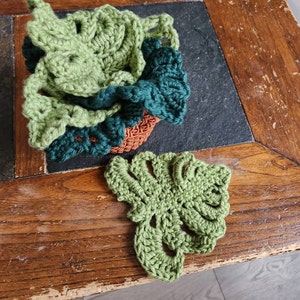 Monstera Leaf Crochet Pattern and Video Link Terra Cotta Pot PDF and ...