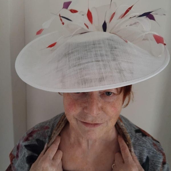 Felt Races Hat, Camel Felt Fascinator, Winter Wedding Cream Hat, Mother ...