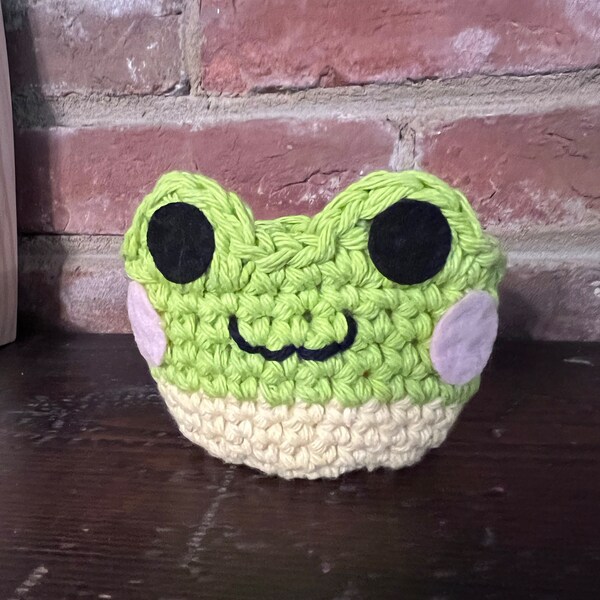 Froggy Mini Planter Crochet Pattern, Crochet Planter, Frog Planter - Etsy