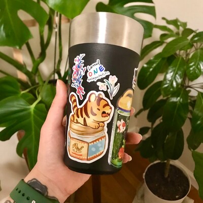 Vinyl Sticker Tiger Cub Jar - Etsy