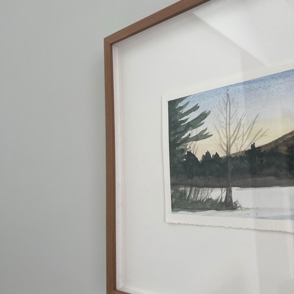 Maple Picture Frame / Custom Size Available / 1/2" Thin Edge Handmade ...