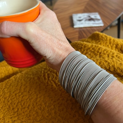 Guitar String Bracelets, Silver Spring Bracelets, Stainelss Steel ...