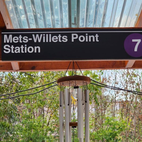 Mets-willets Point Station - New York City Subway Sign - Wood Sign - Etsy