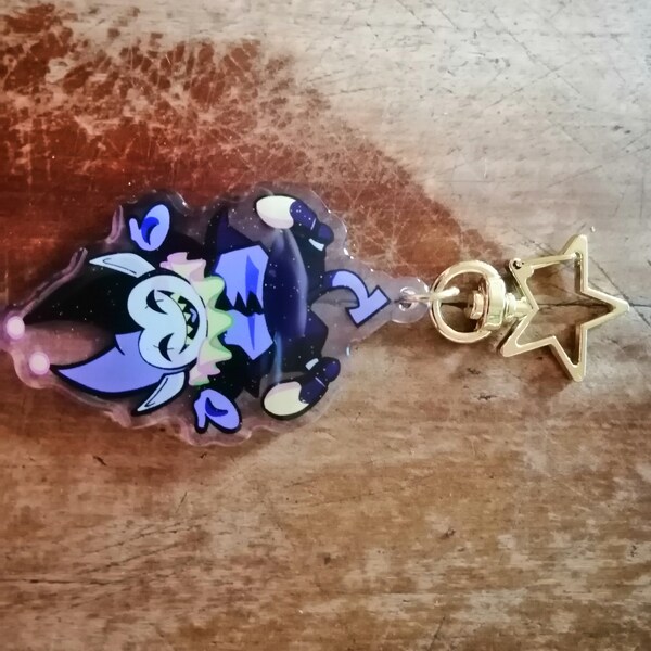Jevil Deltarune Glitter Keychain - Acrylic Epoxy Charm 2.5in. - Etsy