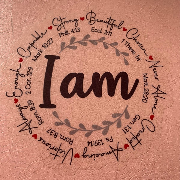 I Am Sticker, Affirmation Stickers, Clear Laptop Sticker, Water Bottle ...