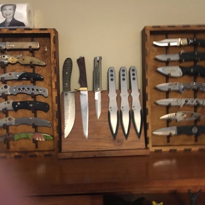 Knife Rack,pocket Knife Shelf,rustic Knife Barn,knife Display,knife ...