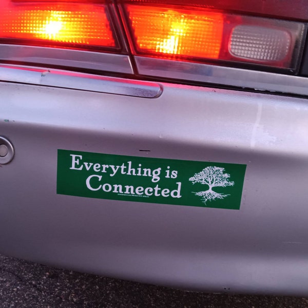 Environmental Bumper Sticker - Everything is Connected - Bumper Sticker ...