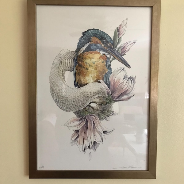 PRINT Limited Edition Ren'art, Foxes and Flowers, Giclée Print, Fine ...