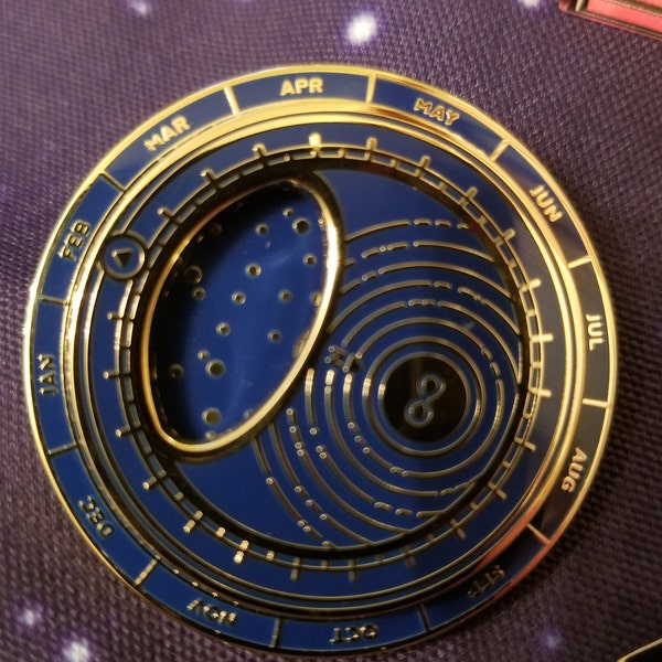 Blue Mini Planisphere Spinning Enamel Pin - Etsy
