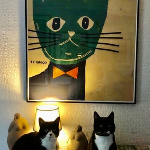 Pyramid of Cats Piramida Kotów Original Polish Poster - Etsy
