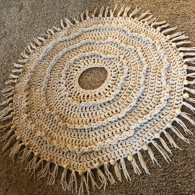 Boho Christmas Tree Skirt Crochet Pattern, Bohemian Style, Boho ...