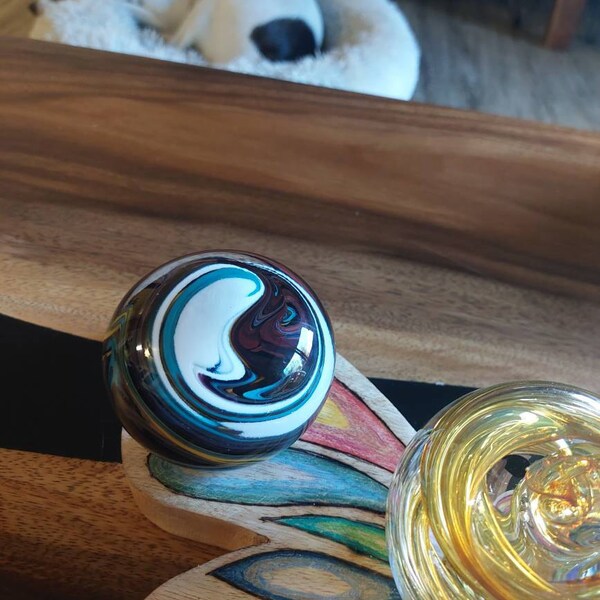 Strathearn Vintage Collectable Fluted Glass Millefiori Paperweight - Etsy