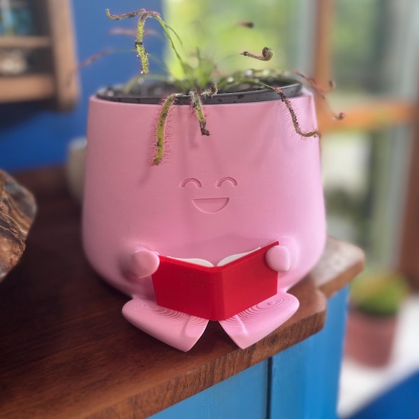 Official Happy Face Planter - Chunky Book Pot. A Perfect Gift for a ...
