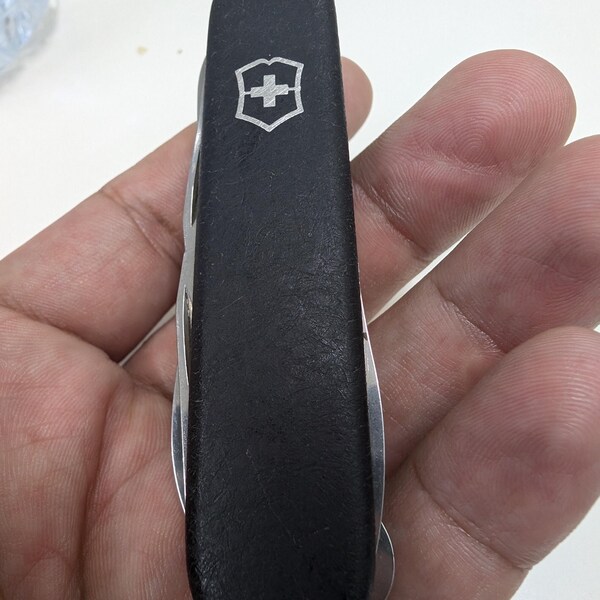 Custom Modified Deep Grain Effect Victorinox 91mm Plus Scales + Clip ...