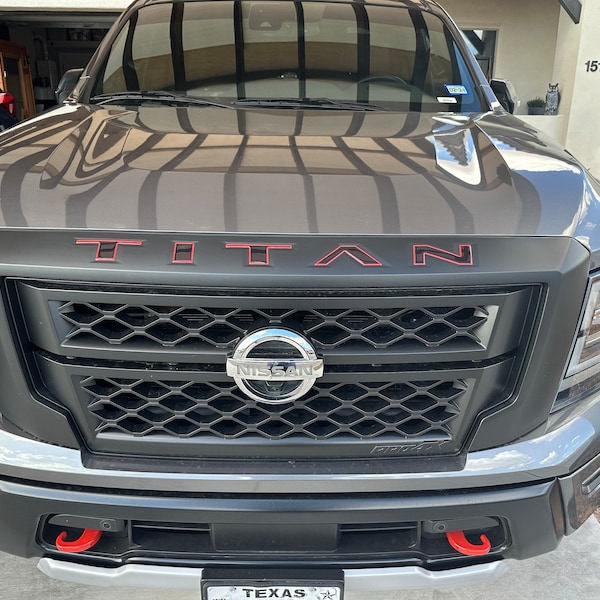 For NISSAN TITAN 2021 2022 2023 Raised Hood Decals Stickers Insert ...