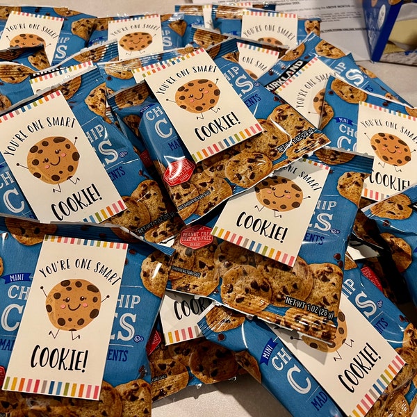 Smart Cookie Gift Tags, Teacher Gift, End of Year Tag & Card, One Smart ...