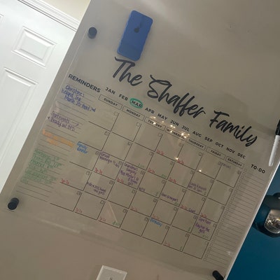 DOUBLE WEEK PLANNER Acrylic Wall Calendar 2023 Personalized - Etsy