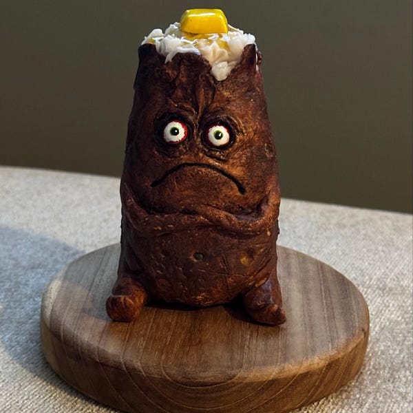 Grumpy Pickle in a Jar Sculpture, One of a Kind Whimsical Art , Unique ...