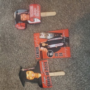 Custom Graduation Face Photo Fans Personalized Hand Fan Graduation ...