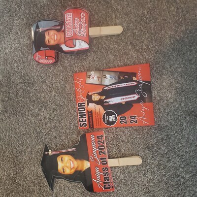 Custom Graduation Face Photo Fans Personalized Hand Fan Graduation ...