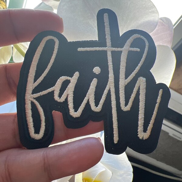 Faith Patch Trucker Cap Patches Embroidered Iron-on Patches Hats and ...