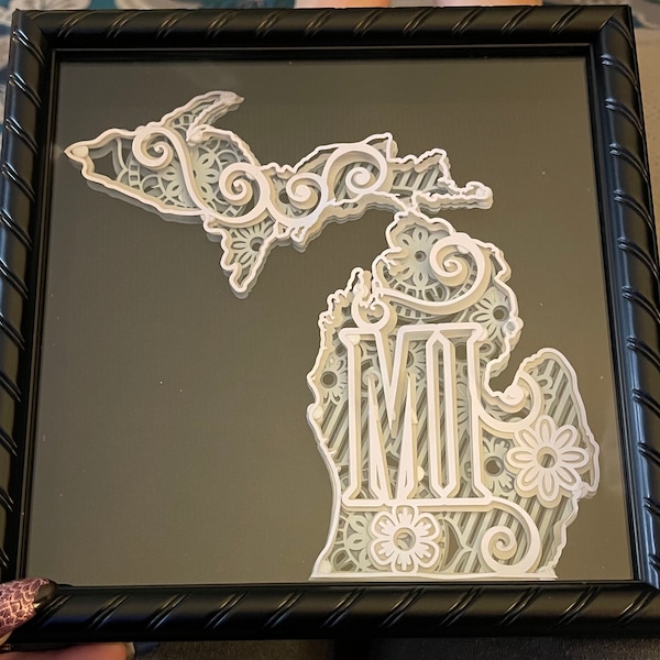 Layered 3D Mandala Michigan State SVG | 4-layer Laser Cut File ...