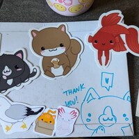 Chibi Halfmoon Betta Stickers and Magnets - Etsy