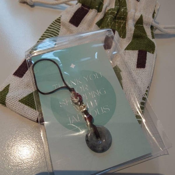 Real Icy Black Jade Donut Bi Pi Phone Charm: Lucky Bag Backpack ...