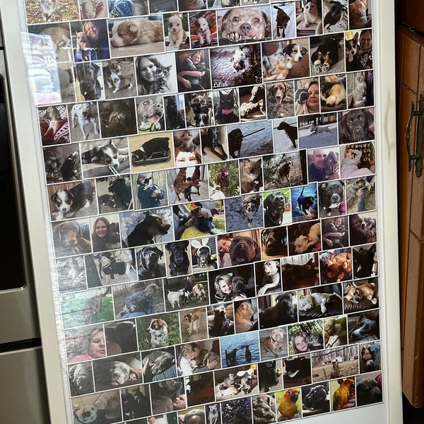 Photo Collage Template in Diamond Shape, Personalized Gift Collage ...