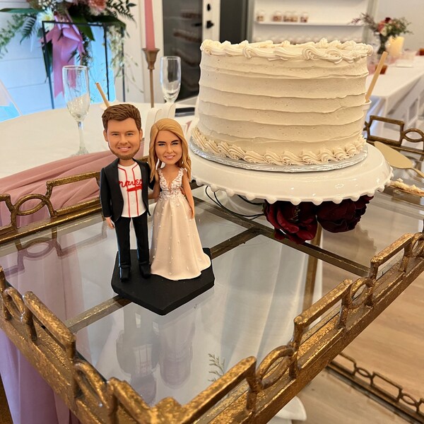 Foam Finger Wedding Cake Toppers, Bride and Groom Cake Topper, Fan Cake ...