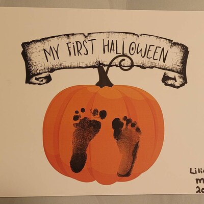 Football Footprint Art Football Footprint Craft Fall Sports Craft for ...