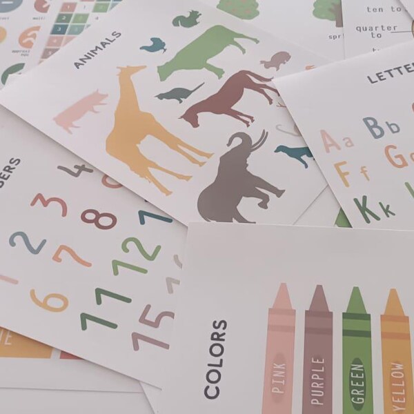 Montessori Educational Posters Set - Printable Wall Decor for Kids ...