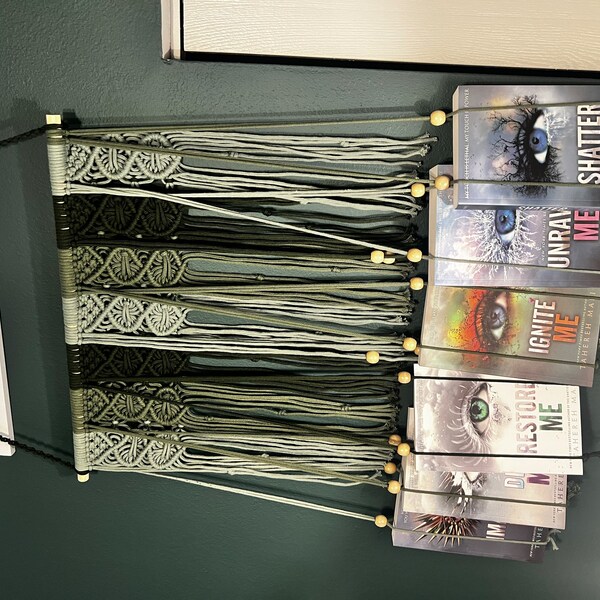 Macrame Book Holder, Book Wall Hanging, Book Shelves, Living Room Decor ...