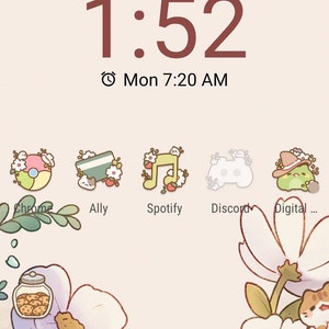 Cute Cottagecore App Icon Set Kawaii Aesthetic Theme for Android IOS ...