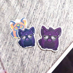 Furby Vinyl Sticker Punk Goth Purple Skull - Etsy