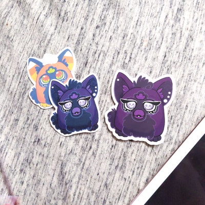 Furby Vinyl Sticker Punk Goth Purple Skull - Etsy