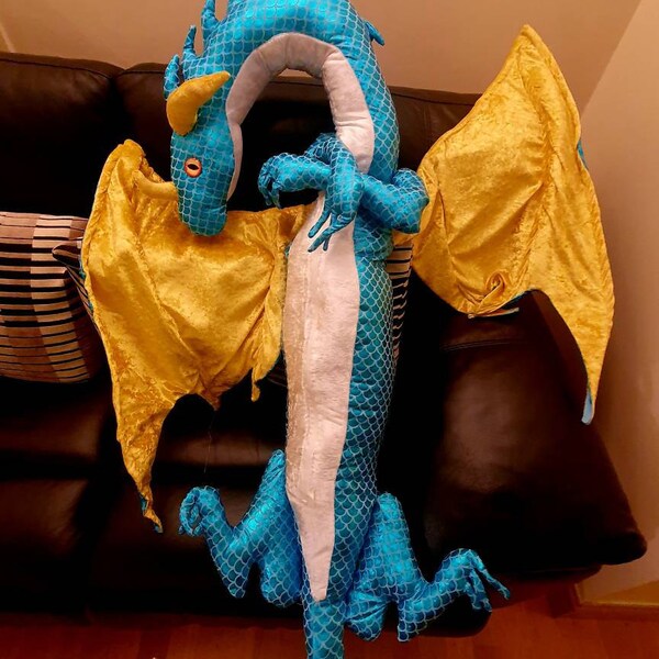 PDF PATTERN Poseable Small Shoulder Dragon 12 Inches Tall - Etsy