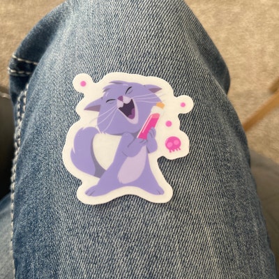 Yzma Cat With Potion Transparent Sticker/ Laptop iPhone Water Bottle ...