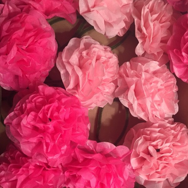 Mini Tissue Paper Flowers (24 Count) Choose Your Own Colors - Etsy