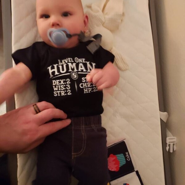 Level One Human Baby Bodysuit: Funny Gamer Newborn Clothes - Etsy