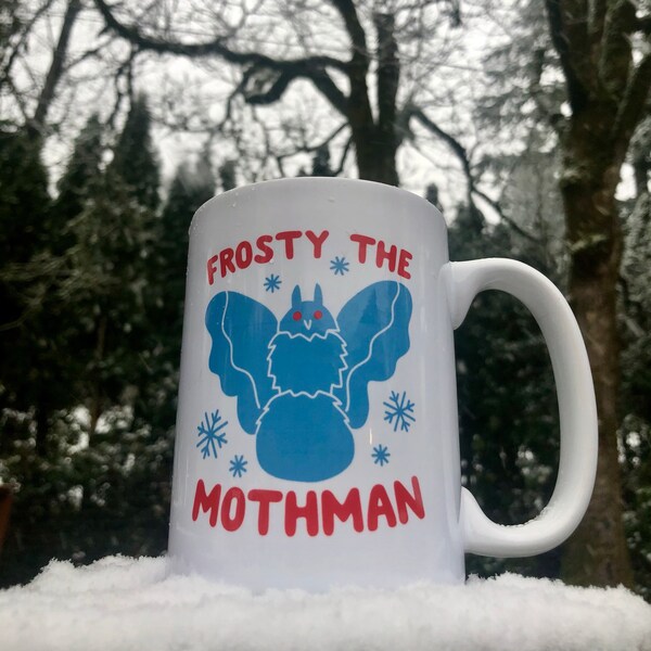 Frosty the Mothman Mug - Etsy